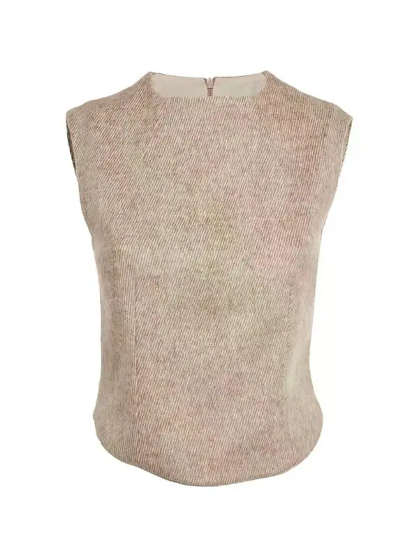Oddmuse Sleeveless Top With Back Zip
