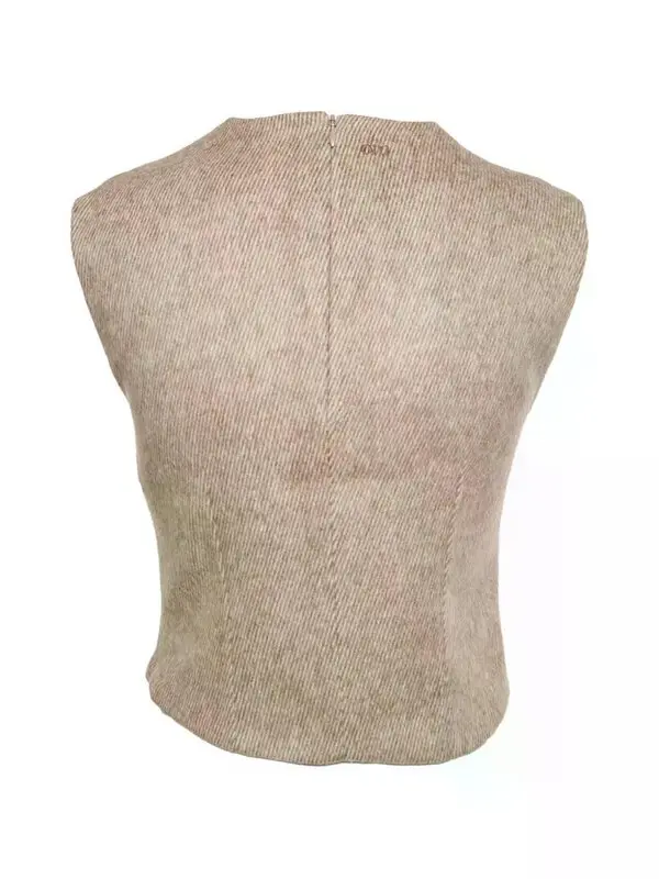 Oddmuse Sleeveless Top With Back Zip