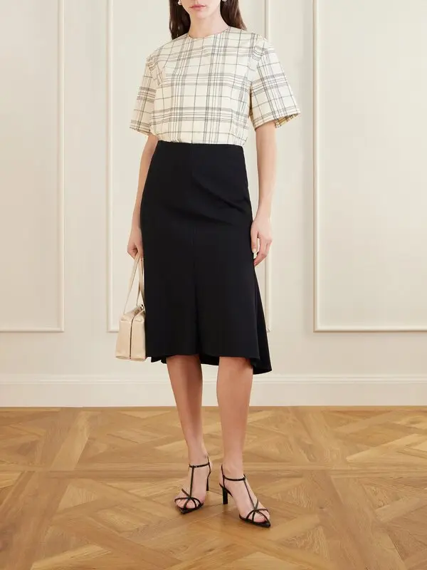 JIL SANDER Crepe Midi Skirt