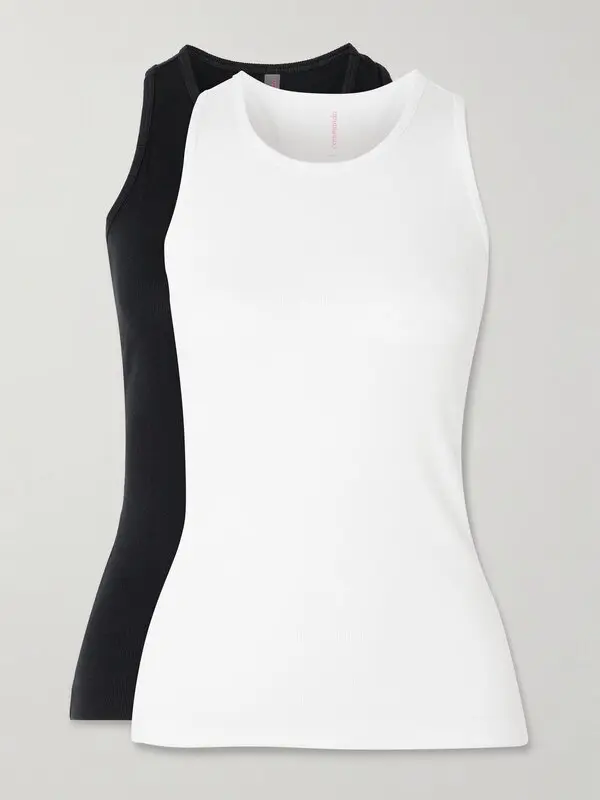 Commando Set Of Two Ribbed Stretch-jersey Tanks