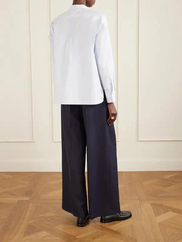 TWP Pintucked Cotton Poplin Shirt