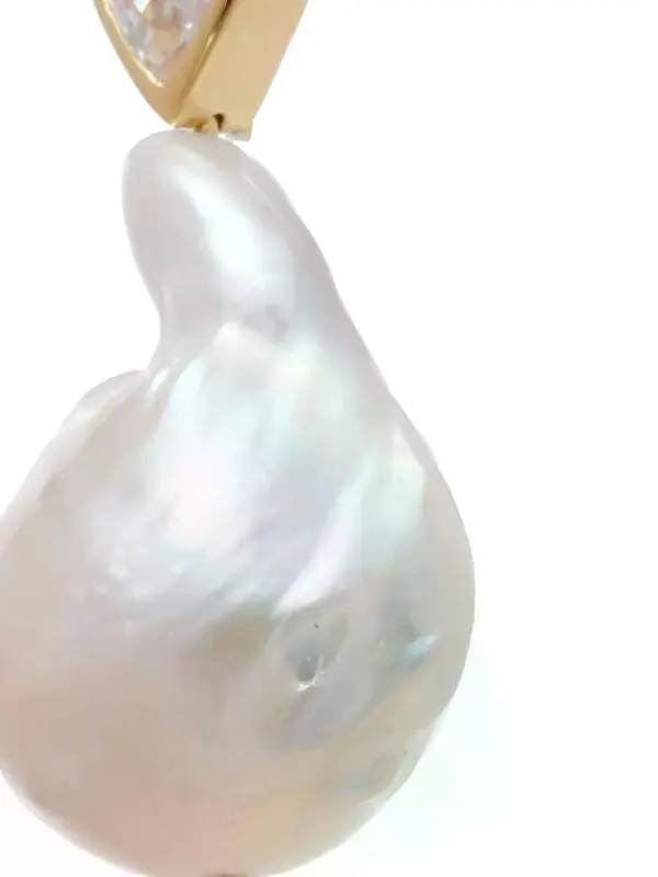 Completedworks Pearl And Zirconia Drop Earrings