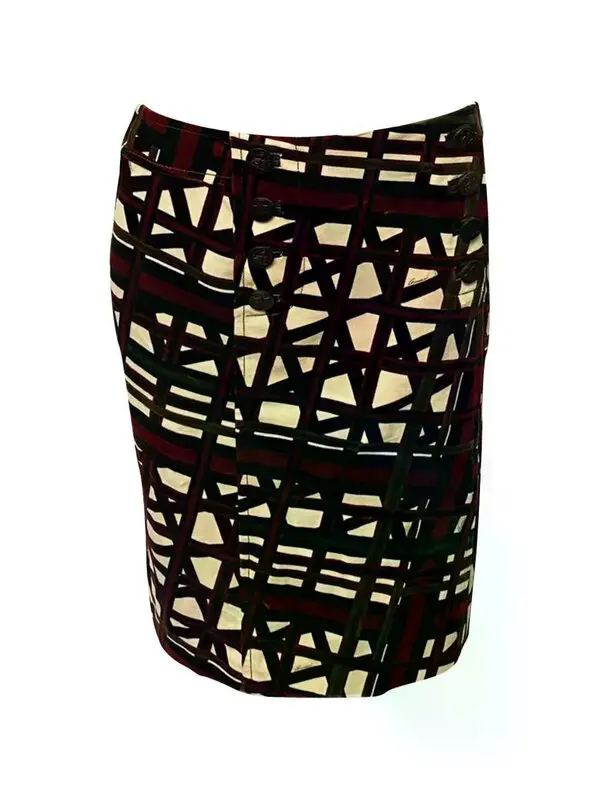 Gucci Fantasy Tartan Button Skirt