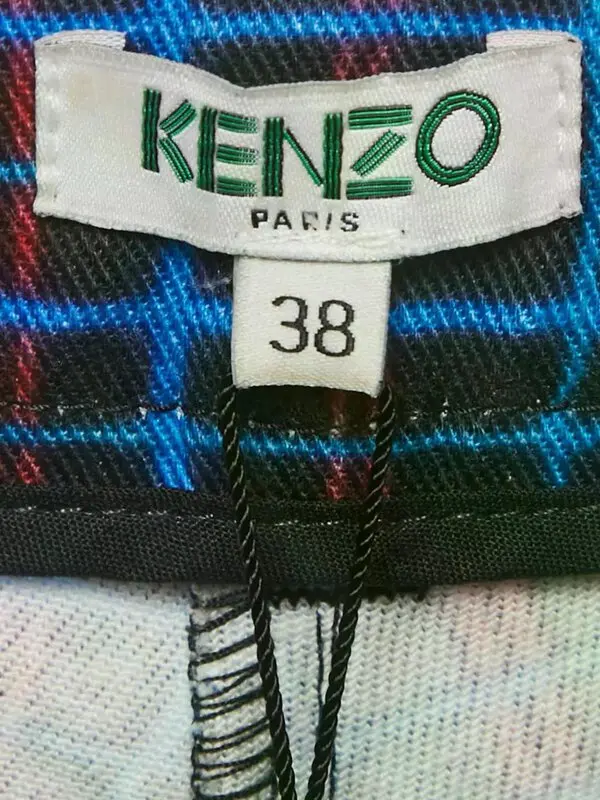 Kenzo Checked Trousers - Black