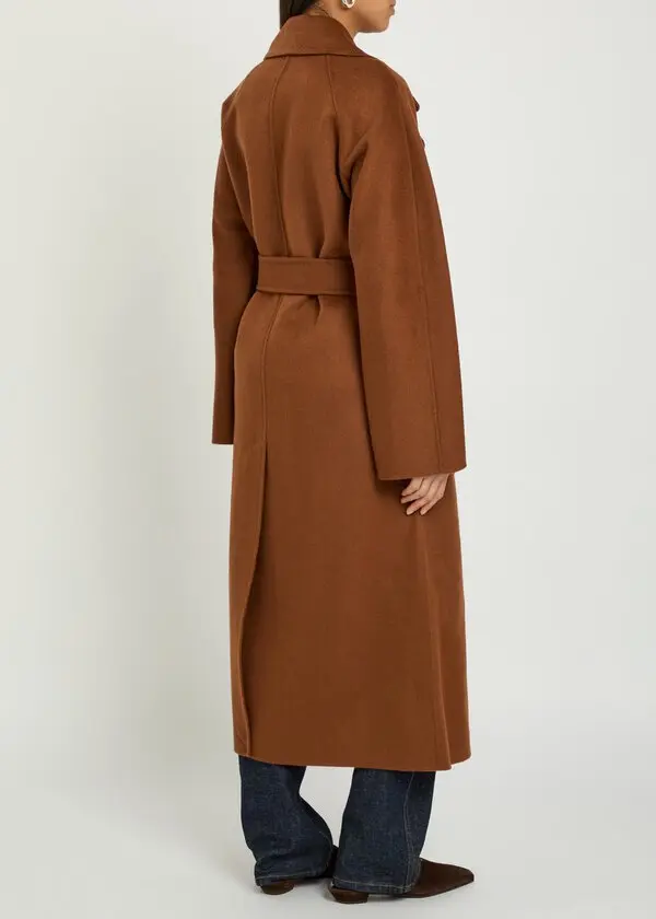 JOSEPH Spencer Belted Wool And Cashmere-blend Trench Coat - Rust