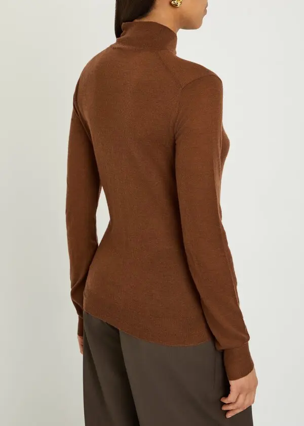 JOSEPH Mock-neck Cashmere Top
