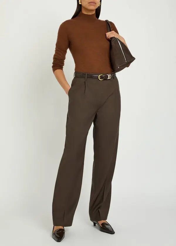 JOSEPH Mock-neck Cashmere Top