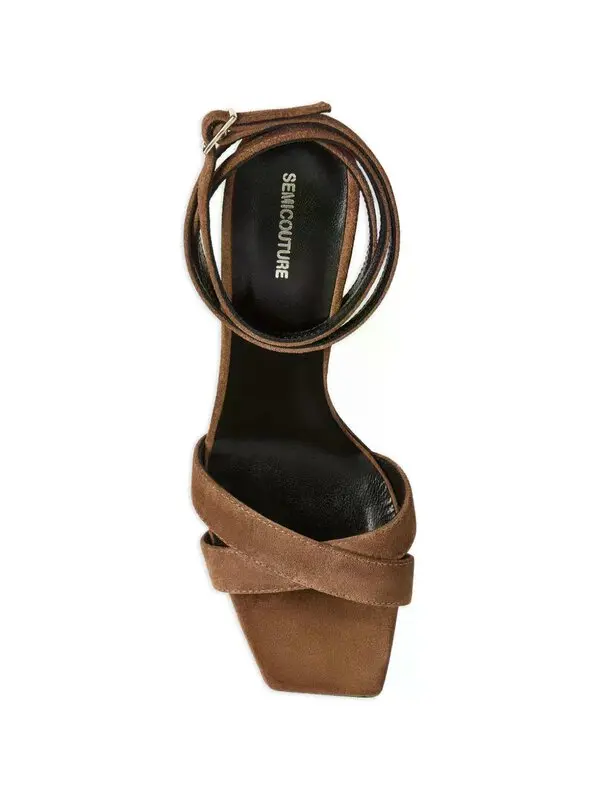 SEMICOUTURE Criss-cross Strap Heeled Sandals