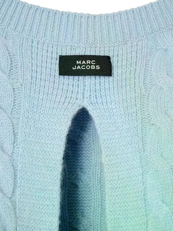 Marc Jacobs Open Back Cable Knit Bow Sweater
