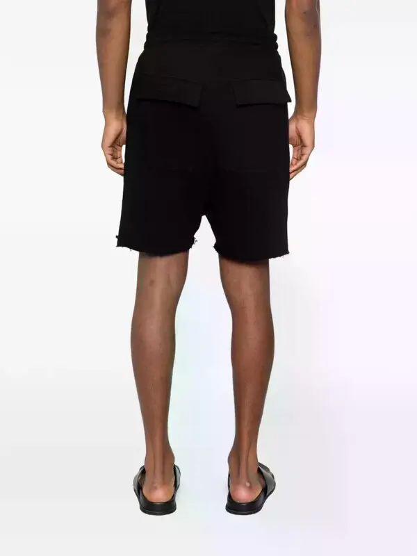 THOM KROM Drawstring Frayed Hem Shorts