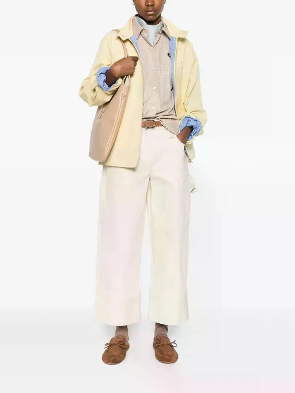 Miu Miu Logo-embroidered Poplin Blouson Jacket
