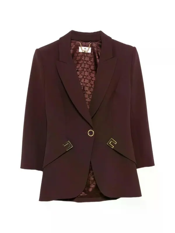 Elisabetta Franchi Crepe Blazer - Brown