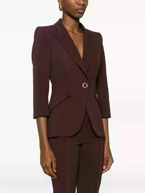 Elisabetta Franchi Crepe Blazer - Brown