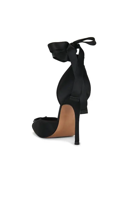 Steve Madden Larina Satin Stiletto Heel - Black