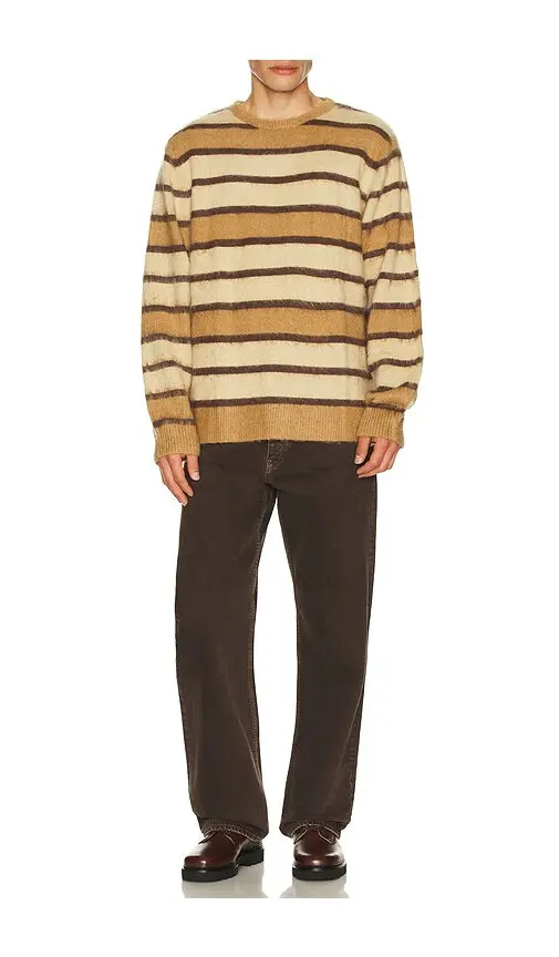RHYTHM Mohair Striped Knit Sweater