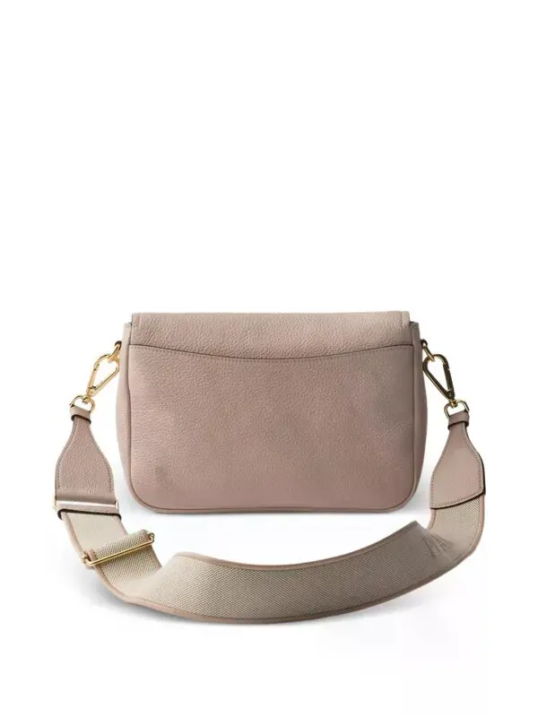 Prada Leather Shoulder Bag With Detachable Straps - Neutrals