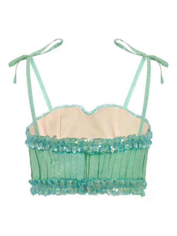 SANA OSMANI Agor Sequin Tie-strap Top