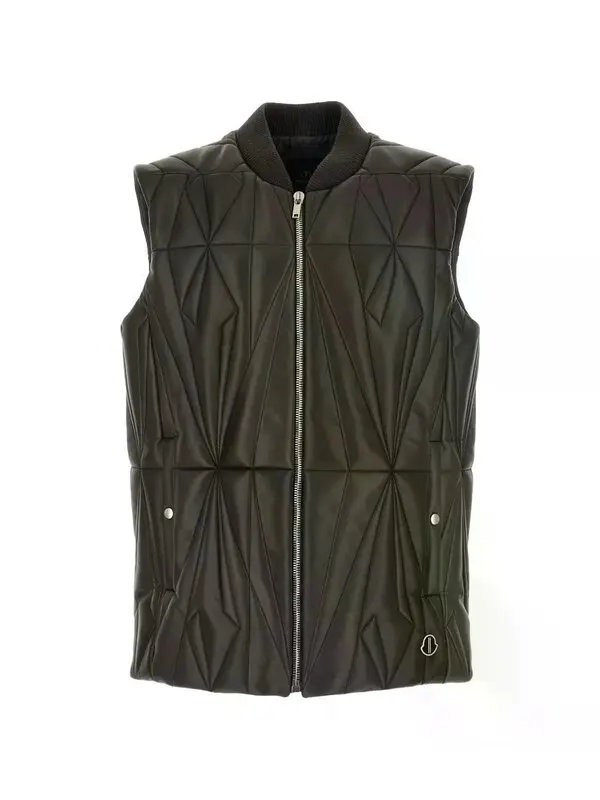 MONCLER + RICK OWENS Quilted Leather Vest