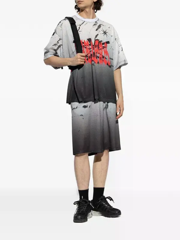 44 LABEL GROUP Gradient Perforated Shorts