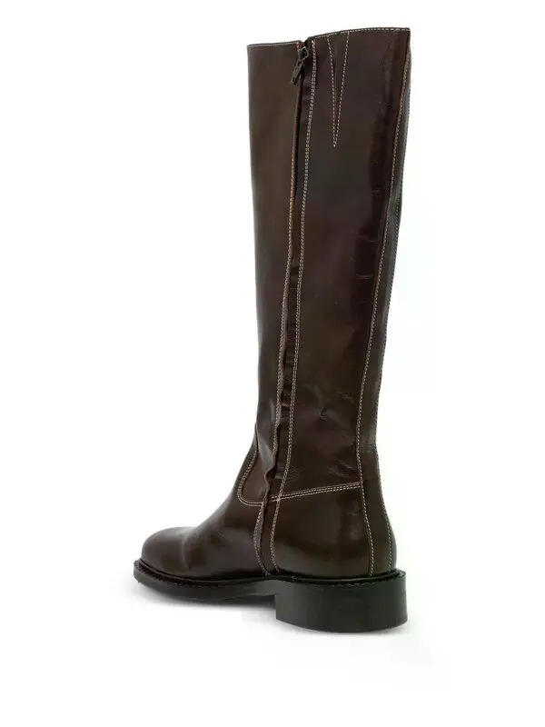 BILLI BI Knee-high Boots With Contrast Stitching