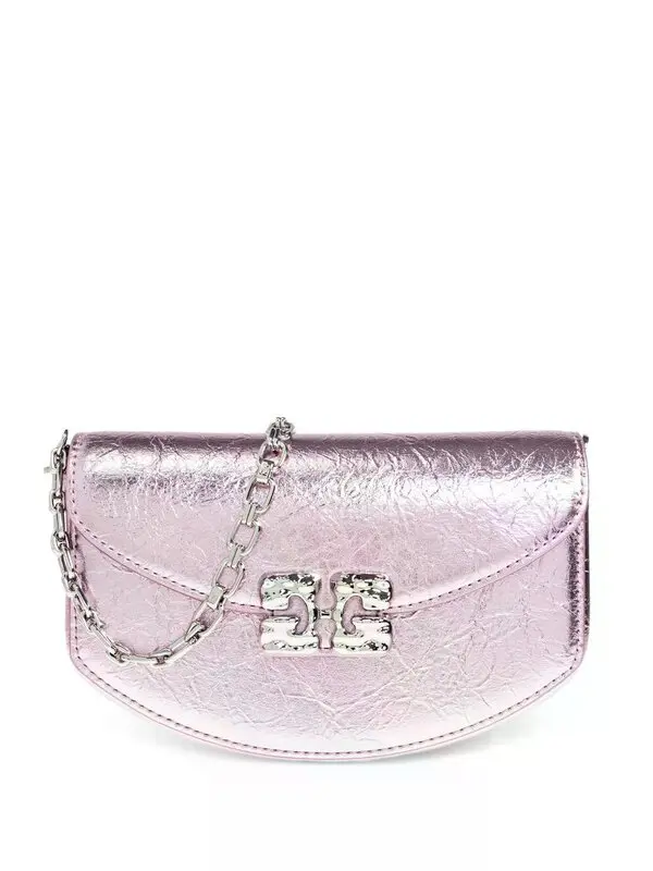 GANNI Lulu Wallet With Chain Strap - Pink