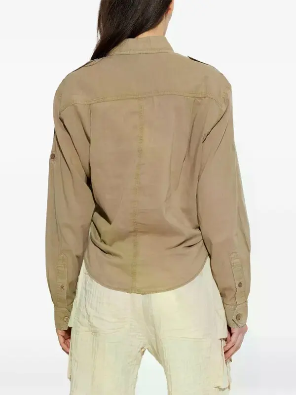 MARANT ETOILE Light Khaki Button-up Pocket Shirt