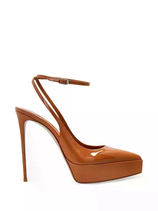 LE SILLA Uma Platform Pointed Pumps - Brown