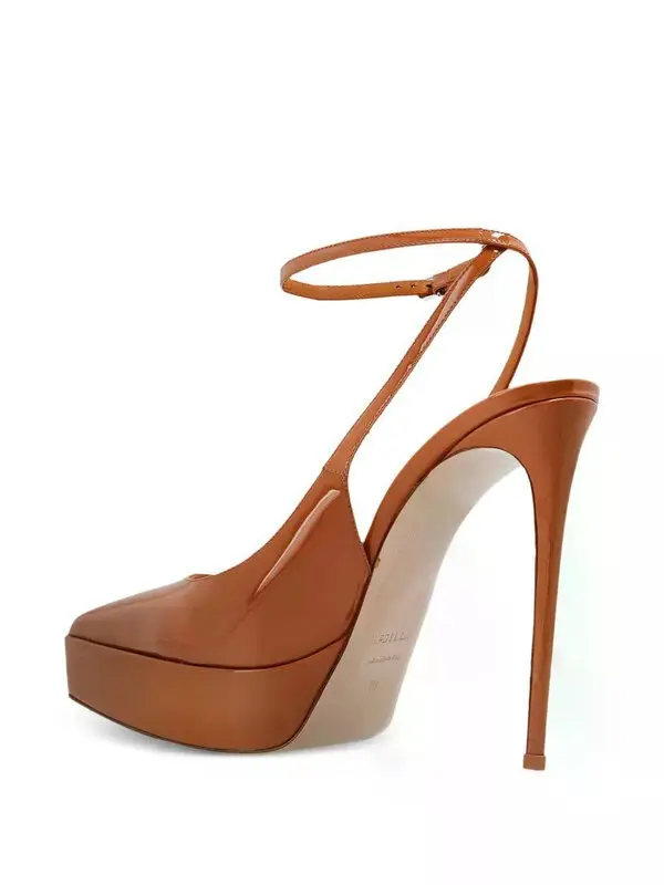 LE SILLA Uma Platform Pointed Pumps - Brown