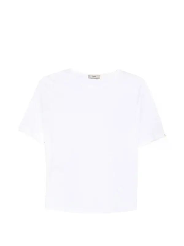 Herno Cotton T-shirt With Short Sleeves - White