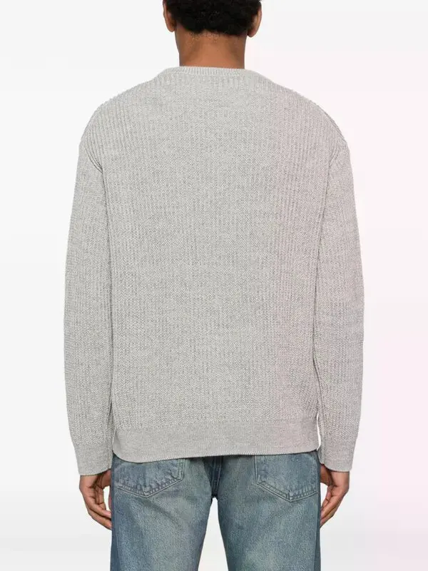 Maison Kitsuné Ribbed Logo-patch Sweater