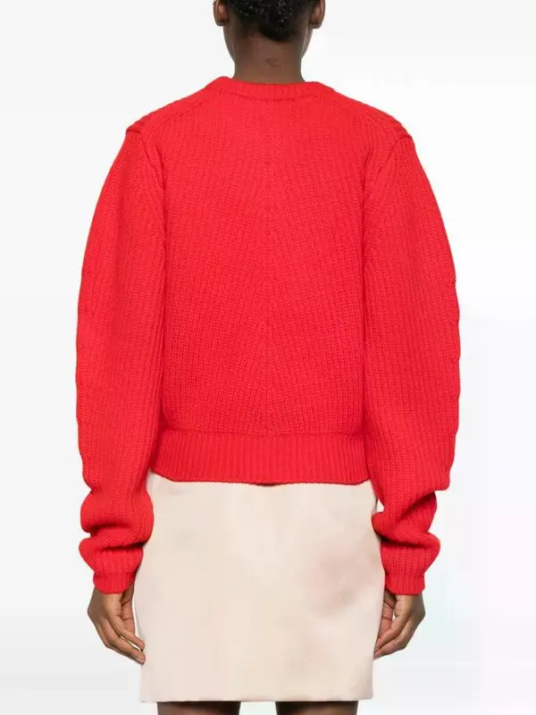 Chloé Ribbed Knit Logo Sweater