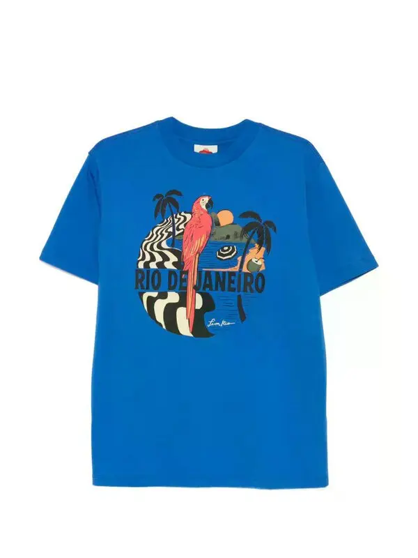 Farm Rio Graphic Print T-shirt - Blue