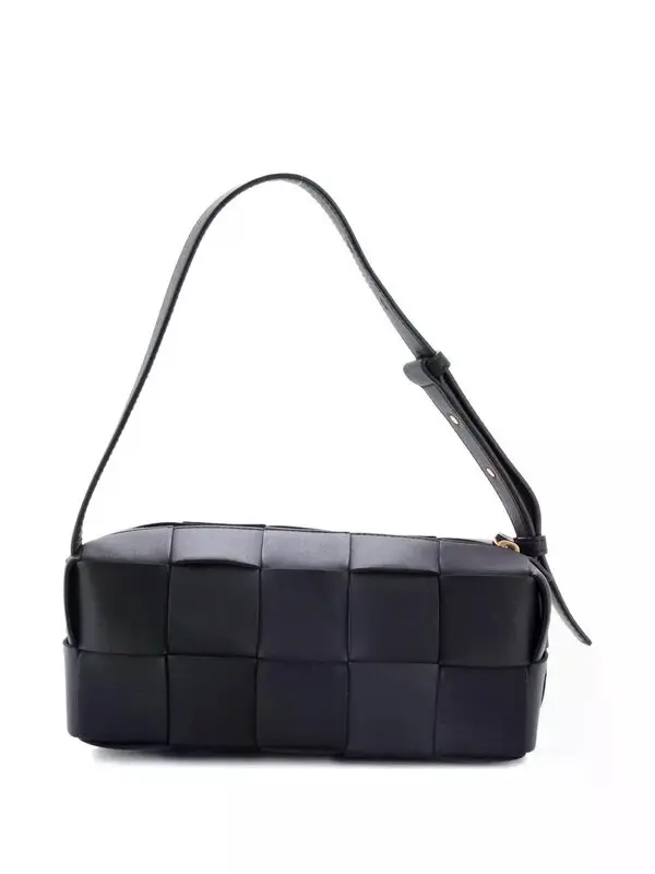 Bottega Veneta Cassette Maxi Intrecciato Leather Small Shoulder Bag