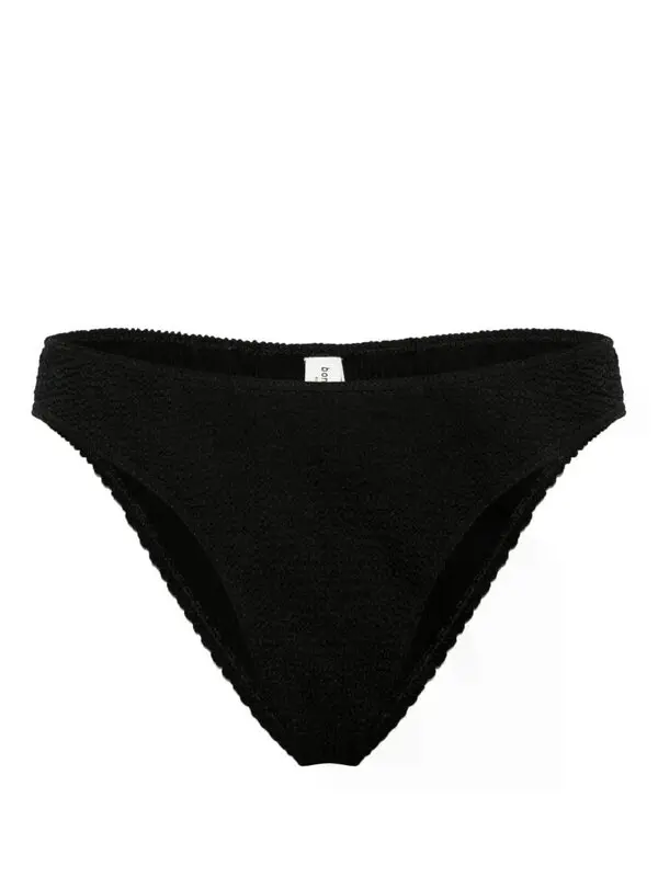 Bond Eye Christy Seersucker Bikini Bottoms - Black