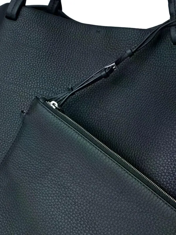 THE ROW Large Leather Tote Bag - Black