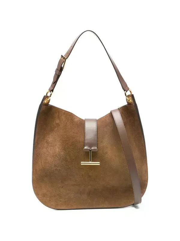 TOM FORD T-signature Shoulder Bag - Brown