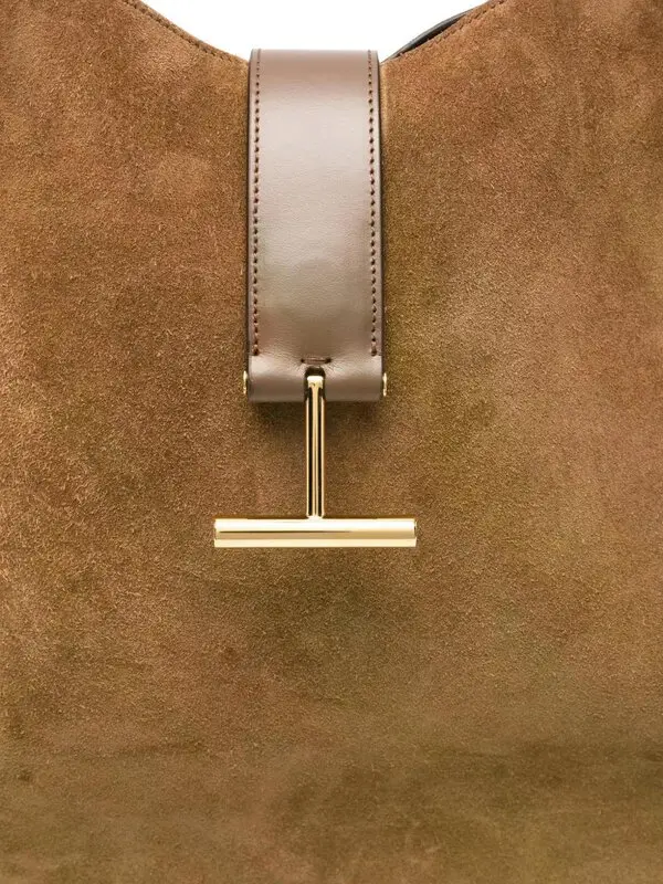 TOM FORD T Signature Shoulder Bag - Brown