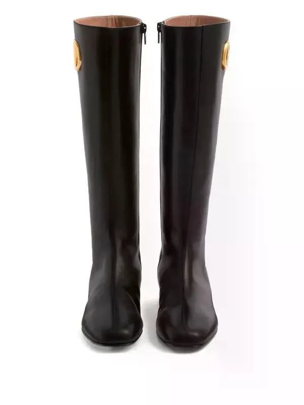 Valentino Garavani Vlogo Signature Leather Boots