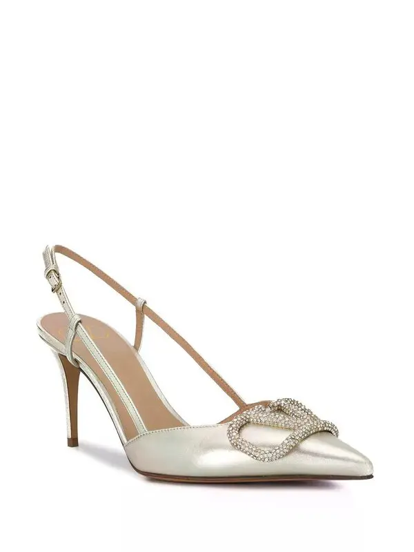 Valentino Garavani 80mm Vlogo Glow Slingback Pumps