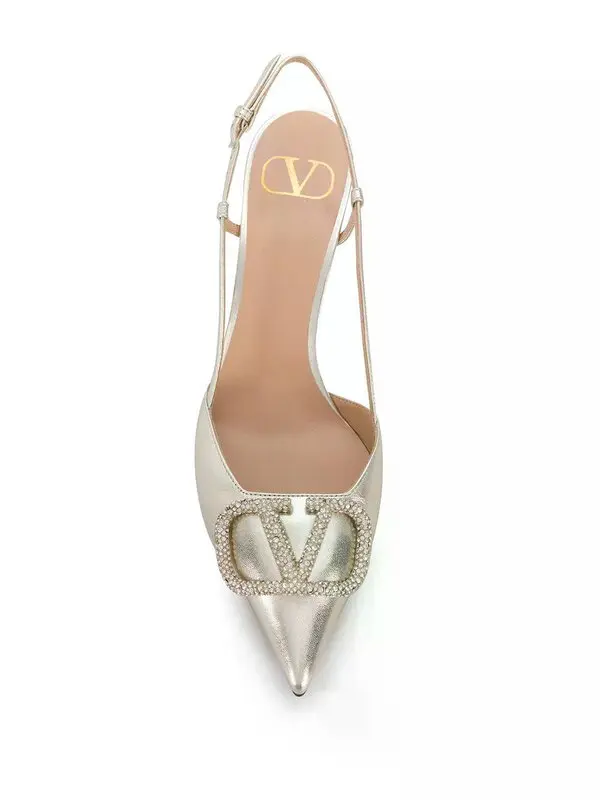 Valentino Garavani 80mm Vlogo Glow Slingback Pumps
