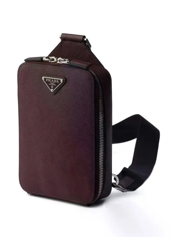 Prada Brique Saffiano Leather Messenger Bag