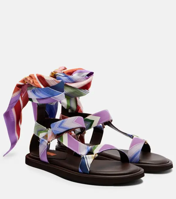 Missoni Maud Chevron Twill Sandals - Multicoloured