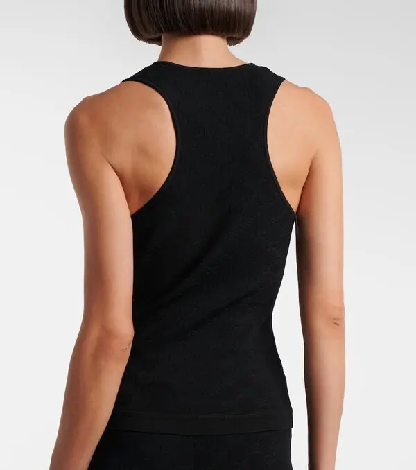 Gucci Gg Cotton-blend Jacquard Tank Top
