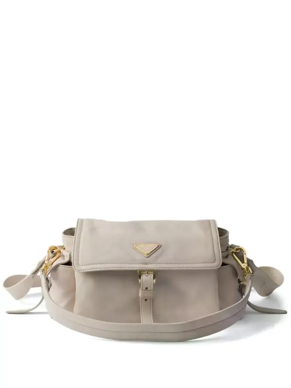 Prada Nappa Leather Shoulder Bag - Neutrals