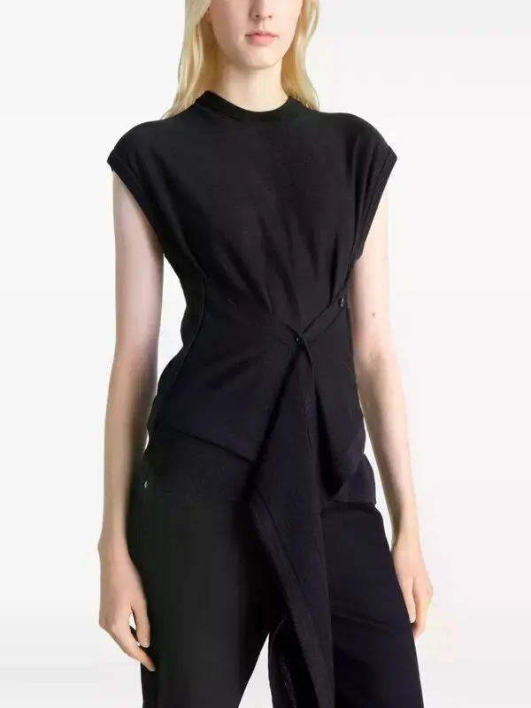 LEMAIRE Buttoned Sleeveless Top - Black