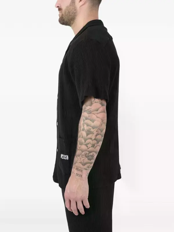 NIKBEN Short-sleeve Textured Shirt - Black