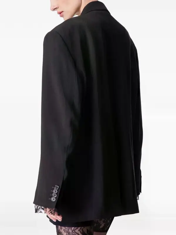 ARTICLE TEN Double-breasted Blazer With Lace Detail