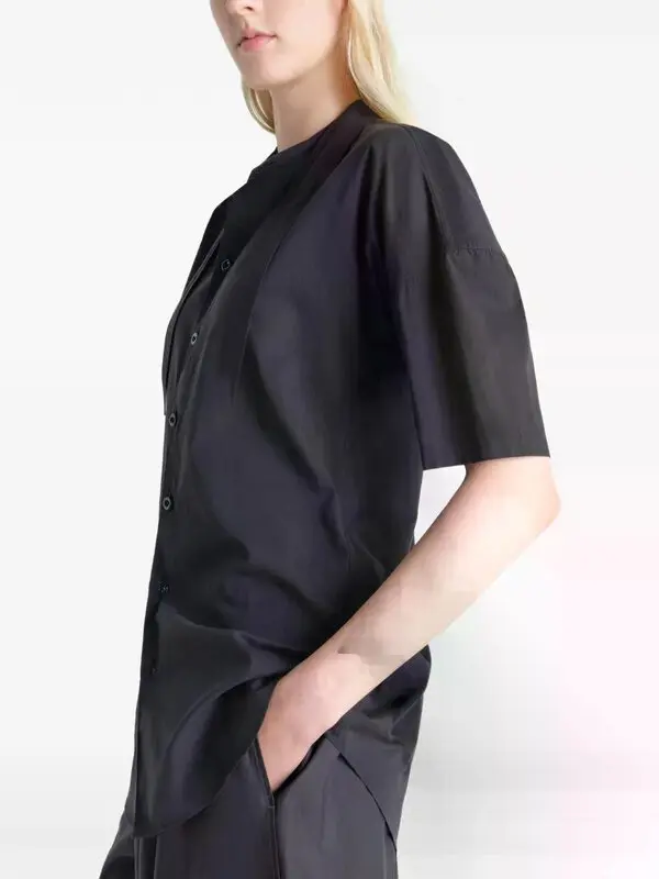 LEMAIRE Short Sleeve Scarf Detail Shirt