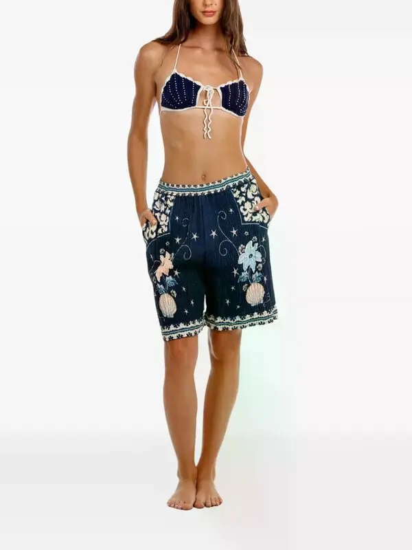 Agua Bendita Malaga Printed Shorts - Blue