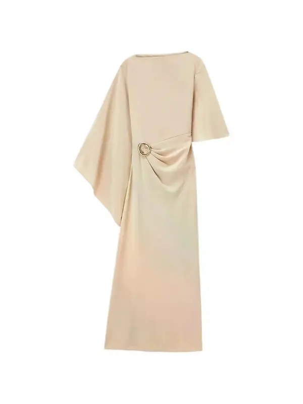 JOSEPH Asymmetric-sleeve Midi Dress - Neutrals